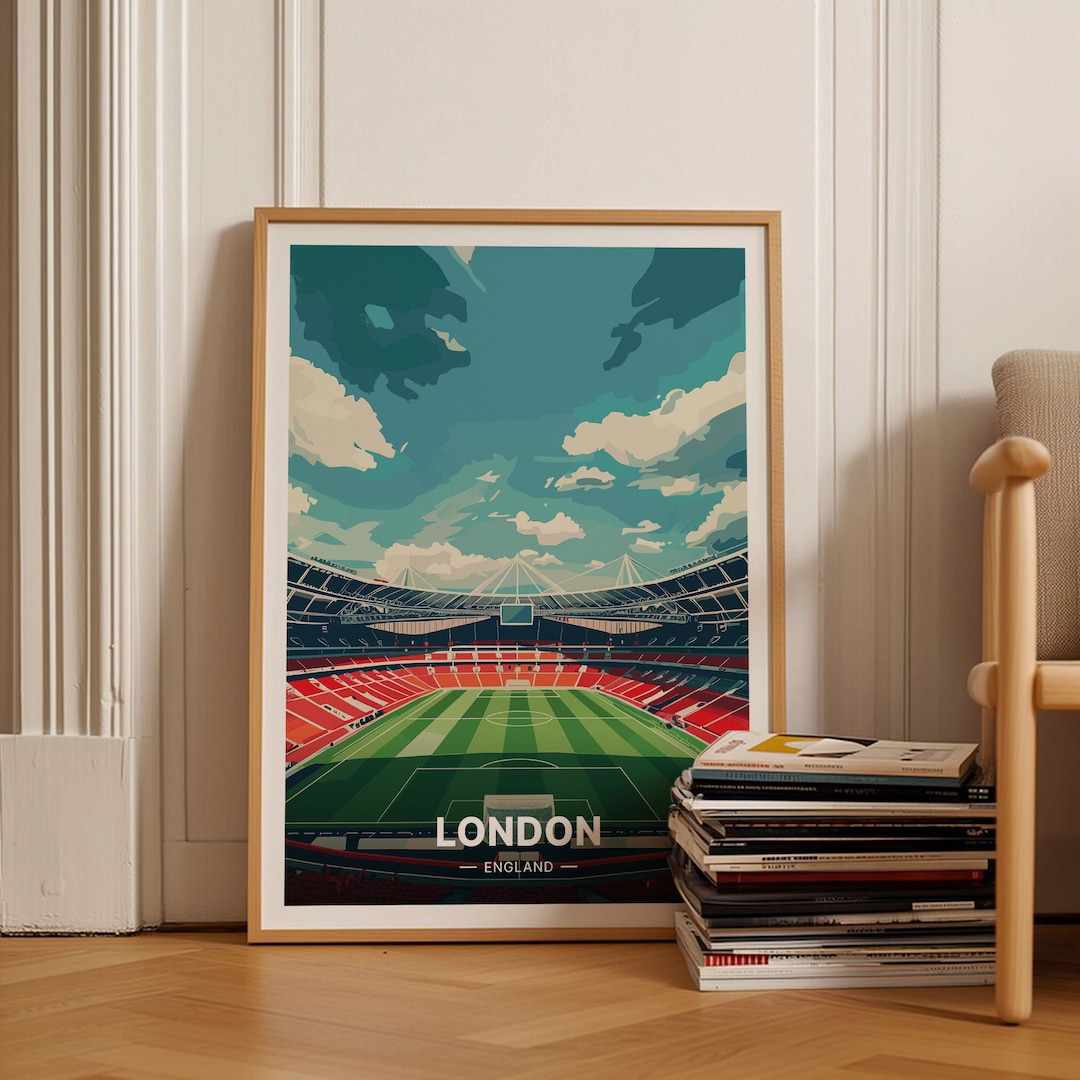London England Emirates Stadium Poster, Arsenal Travel Art, Home Decor ...