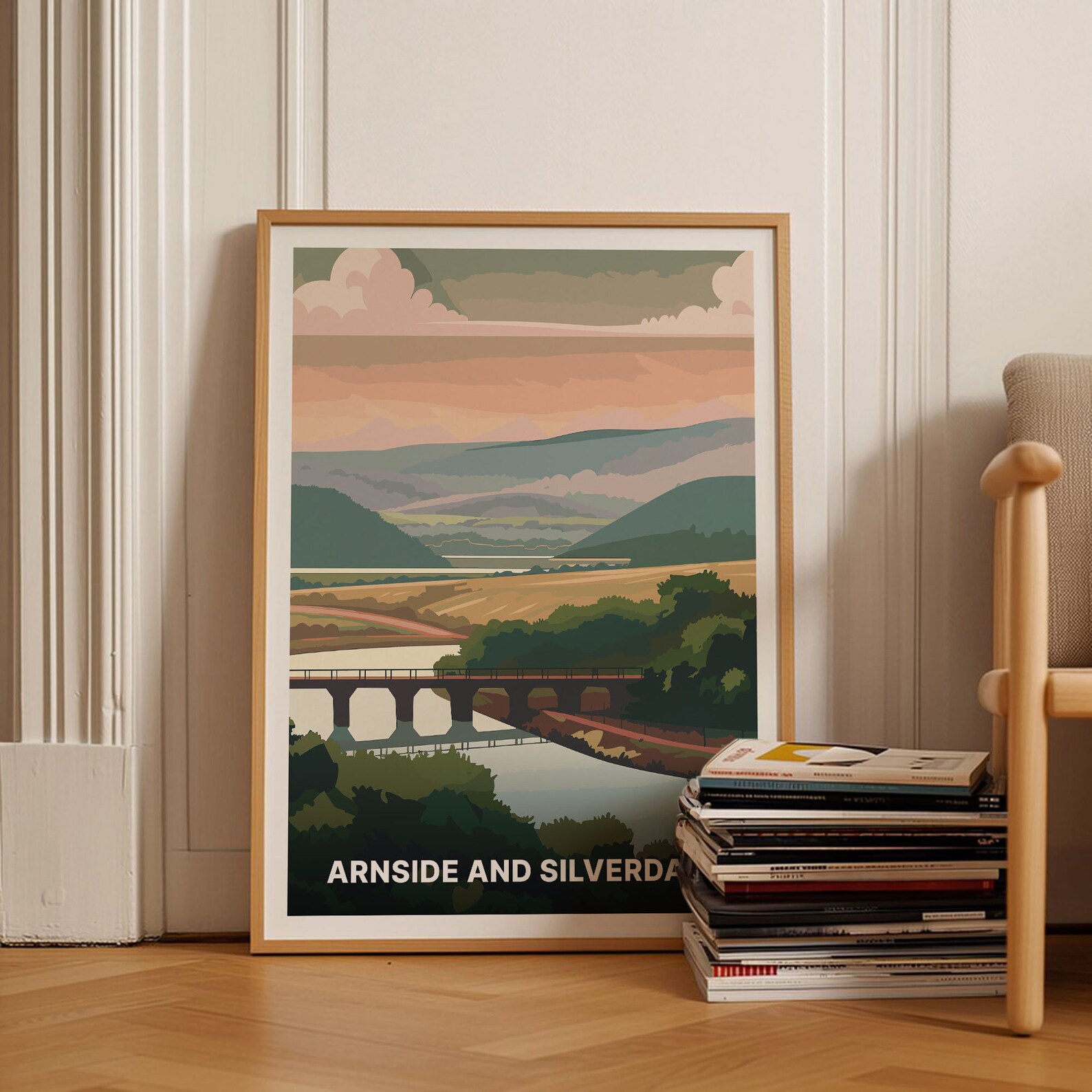 Vintage-style Morecambe Bay Travel Poster Arnside, Silverdale AONB ...