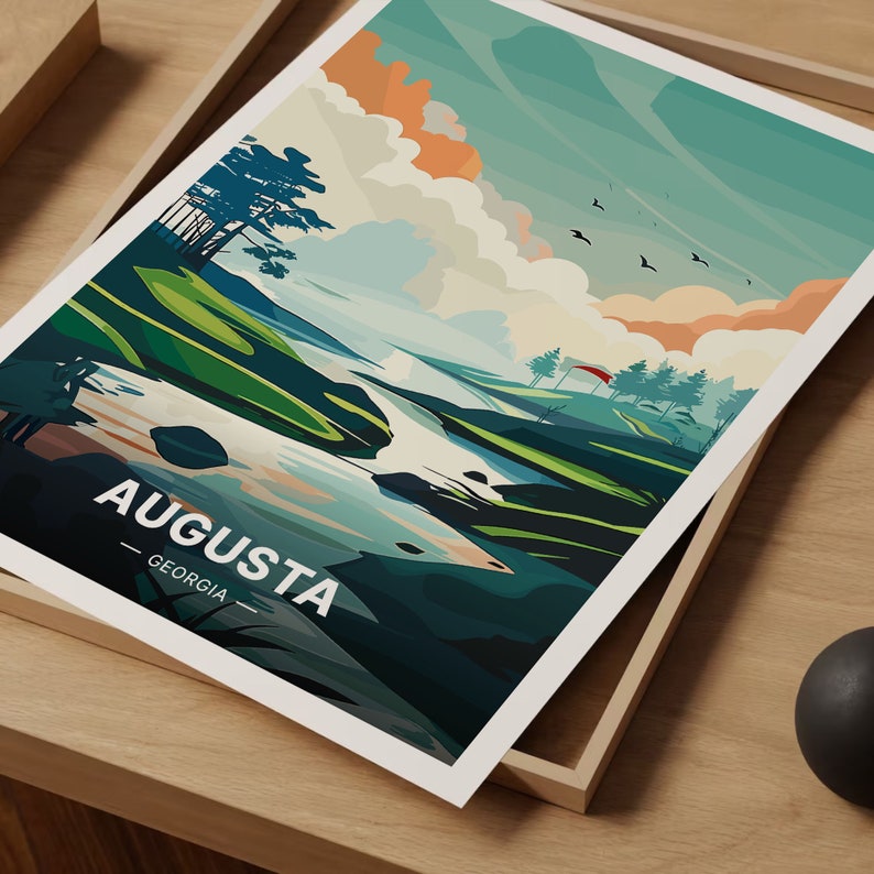 Augusta National Golf Club Poster, Georgia Travel Art, Golf Course Wall ...