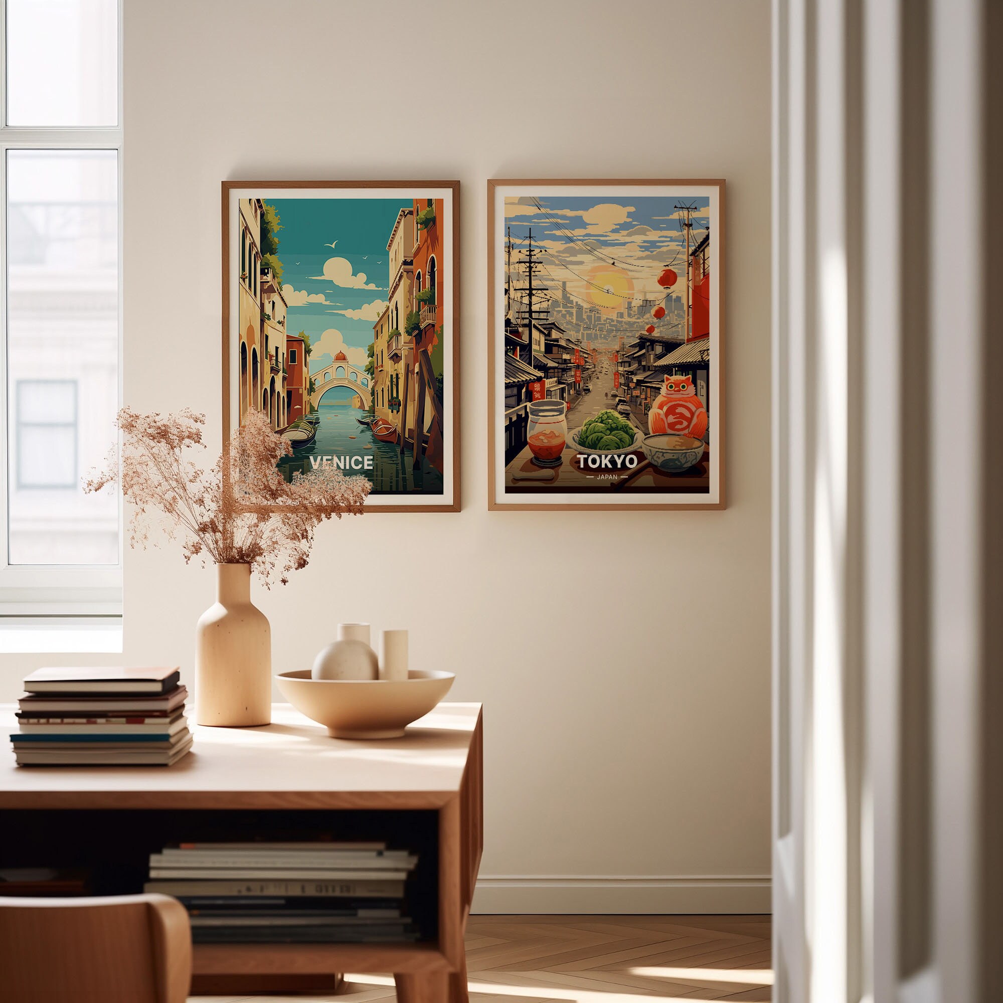 Tokyo Japan Ramen Poster, Travel-inspired Japanese Cuisine Art, Kitchen ...