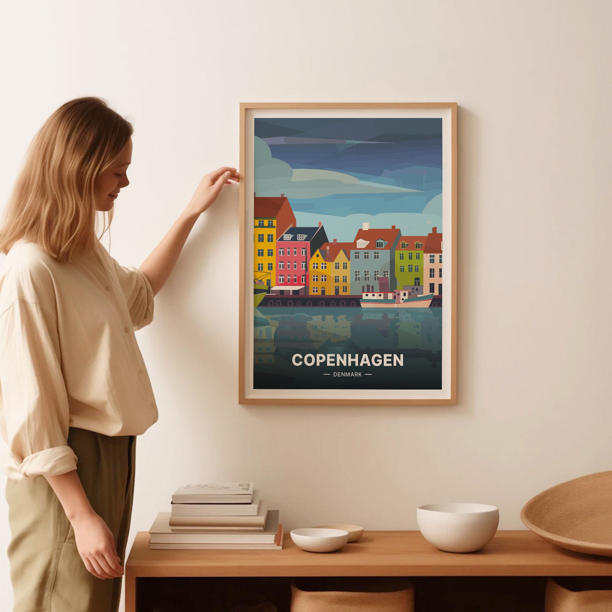 Copenhagen Nyhavn Canal Poster, Denmark Travel Print, C20-1561 - Etsy