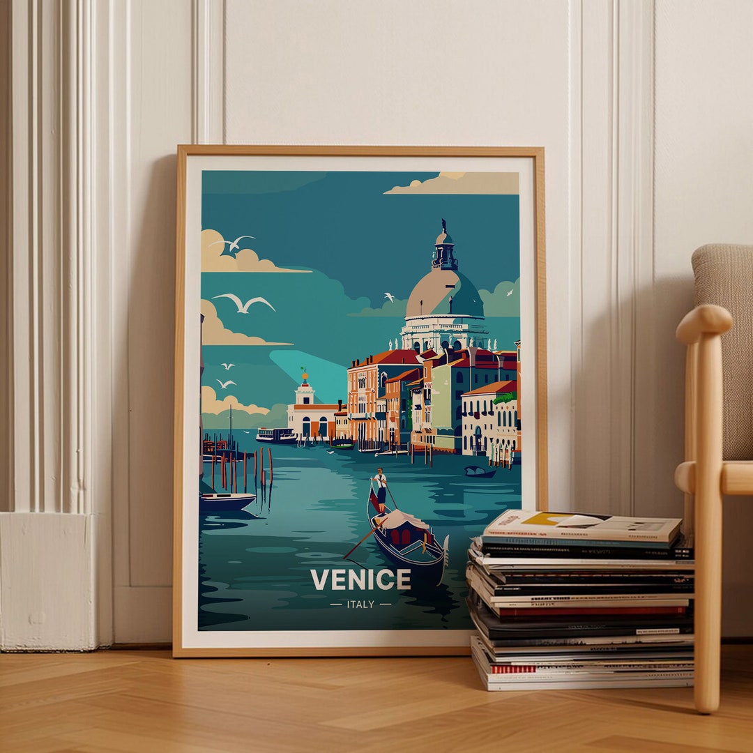 Venice Italy Travel Poster, Architectural Art Print, C20-480 - Etsy