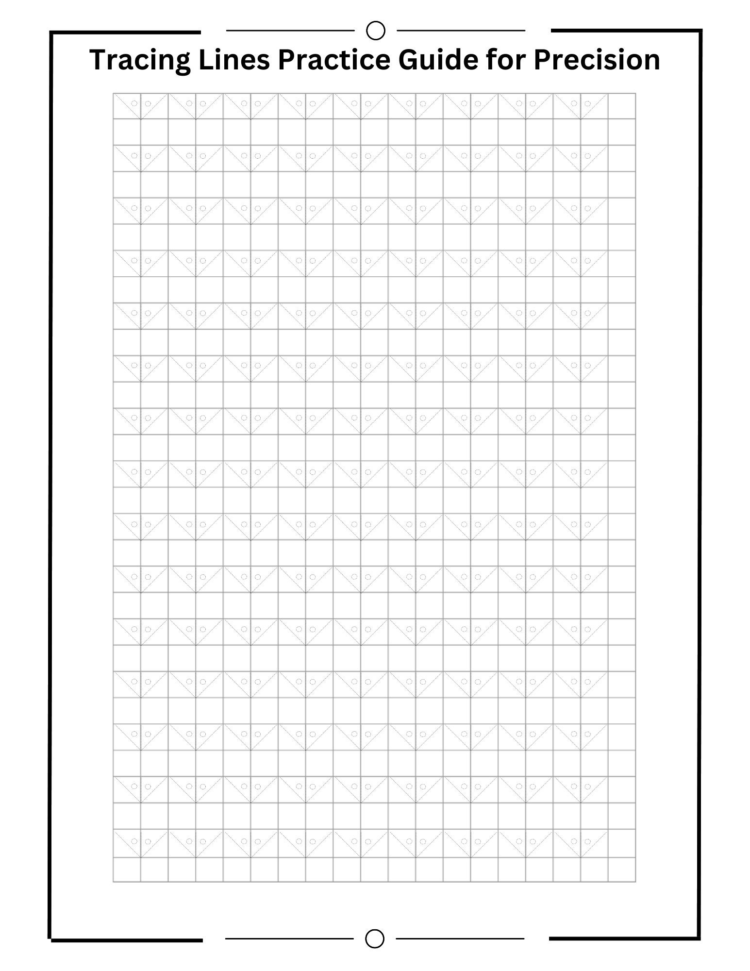 Tracing Worksheet Tracing Checkered Page Practice Tracing Lines Skills ...
