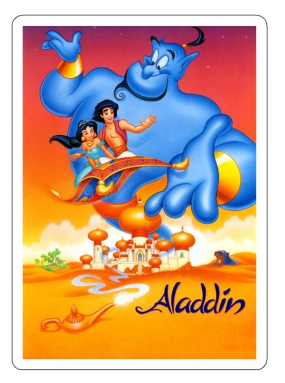 Aladdin Sticker Aladdin Genie Sticker Aladdin Disney Aladdin - Etsy