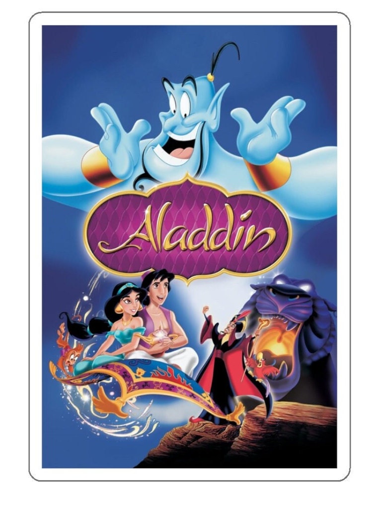 Aladdin Sticker Aladdin Genie Aladdin Artwork - Etsy