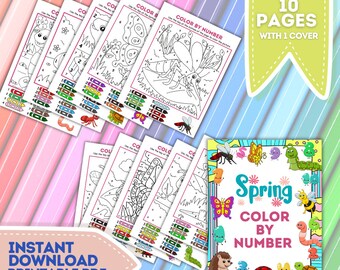 Spring Color by Number Subitizing - Etsy