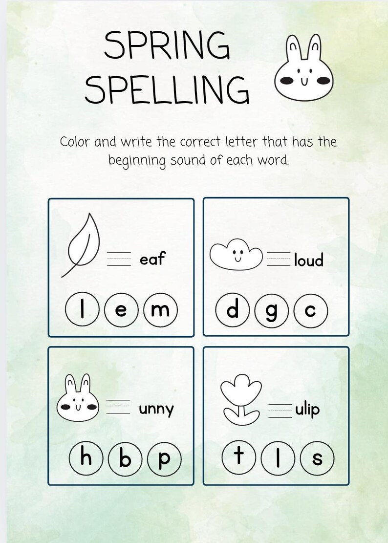 Printable Children's Spring Nature Hunt Worksheets - Fun Outdoor/indoor ...