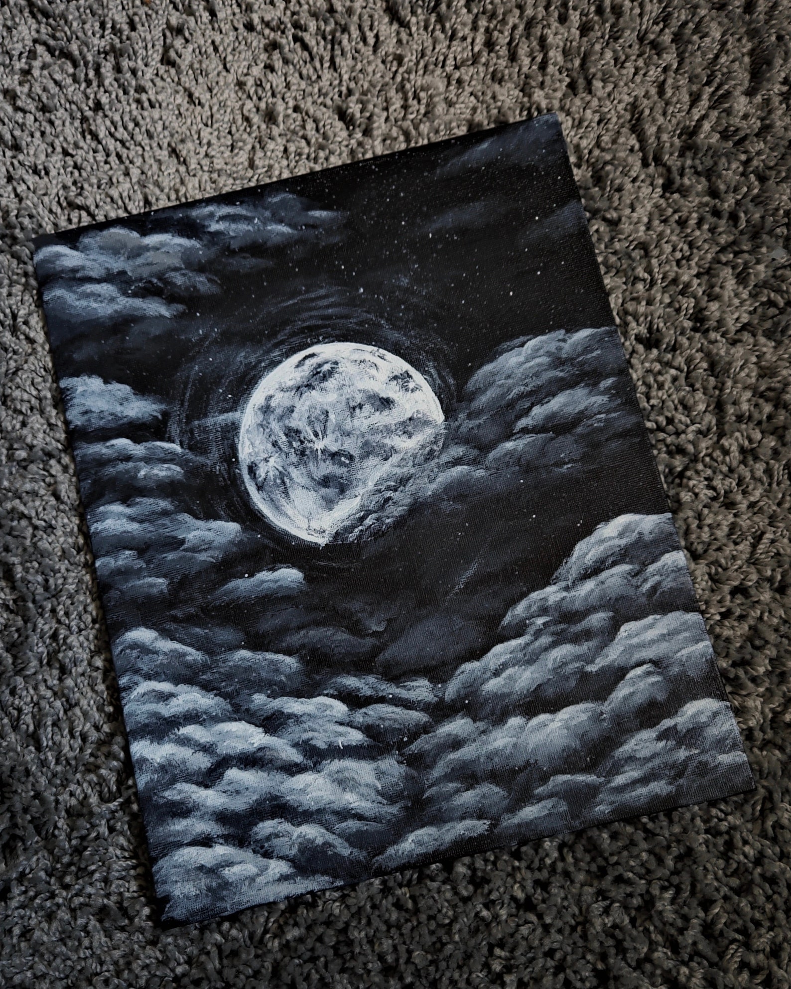 Acrylic Moon Painting - Etsy