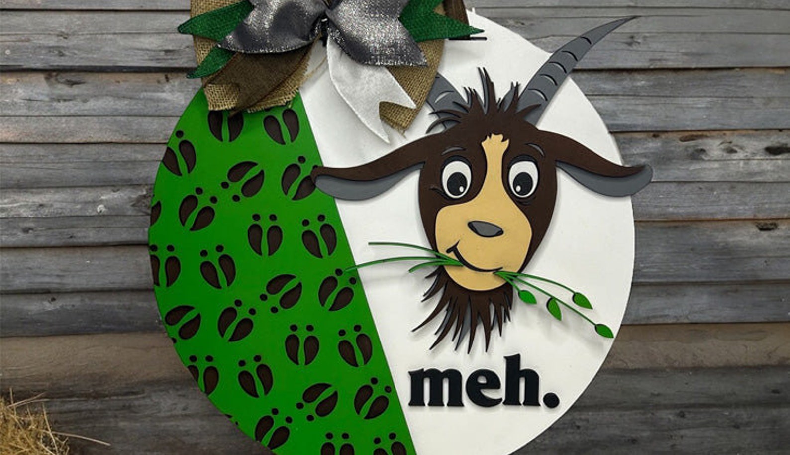 New Home Decor - Meh Goat - Door Hanger - Etsy