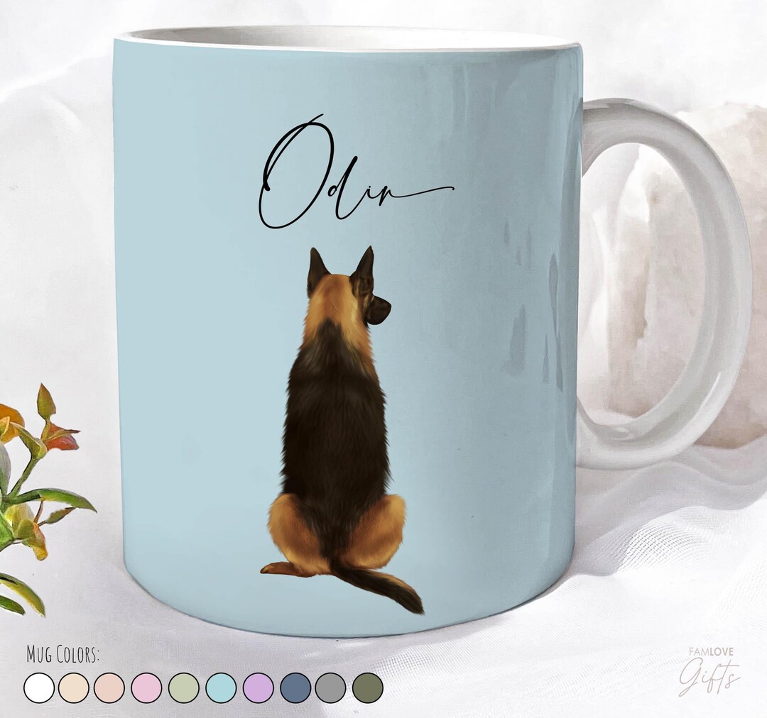 Custom German Shepherd Coffee Mug Personalized Pet Mugs Dog Mom Cup ...
