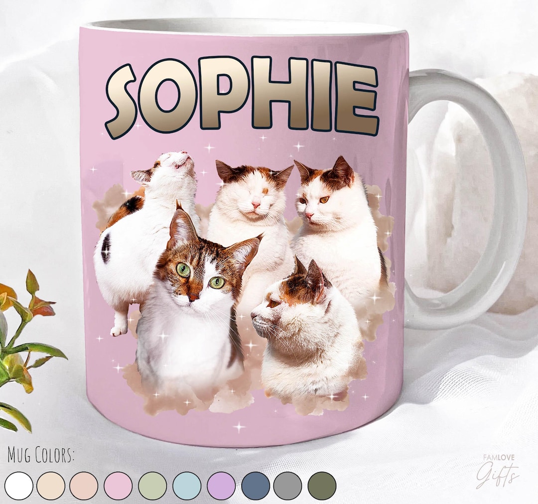 Custom Cat Mug Using Cat Photo and Name Custom Cat Mug Personalized ...