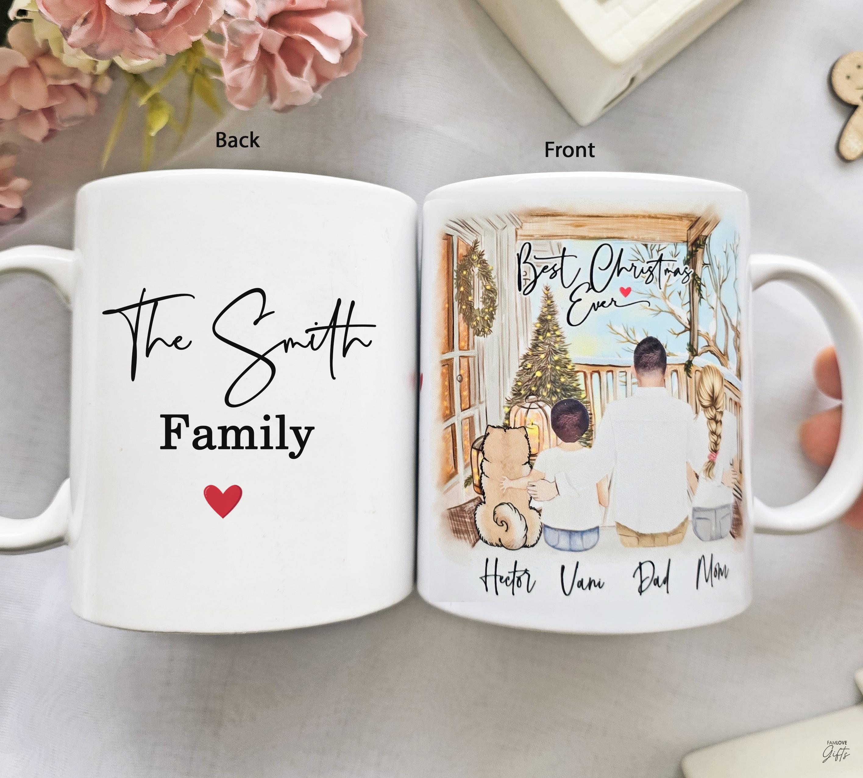 Family Mug, Custom Family Gifts, Dog and Cat Mugs Mom, Dad Gift ...