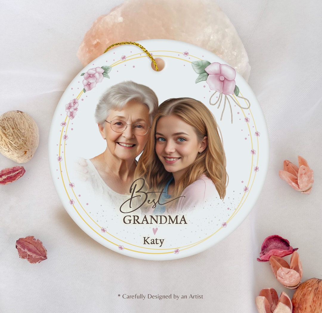 Custom Grandma Gift, Portrait Gramdma Keepsake, Grandma Birthday Gift ...
