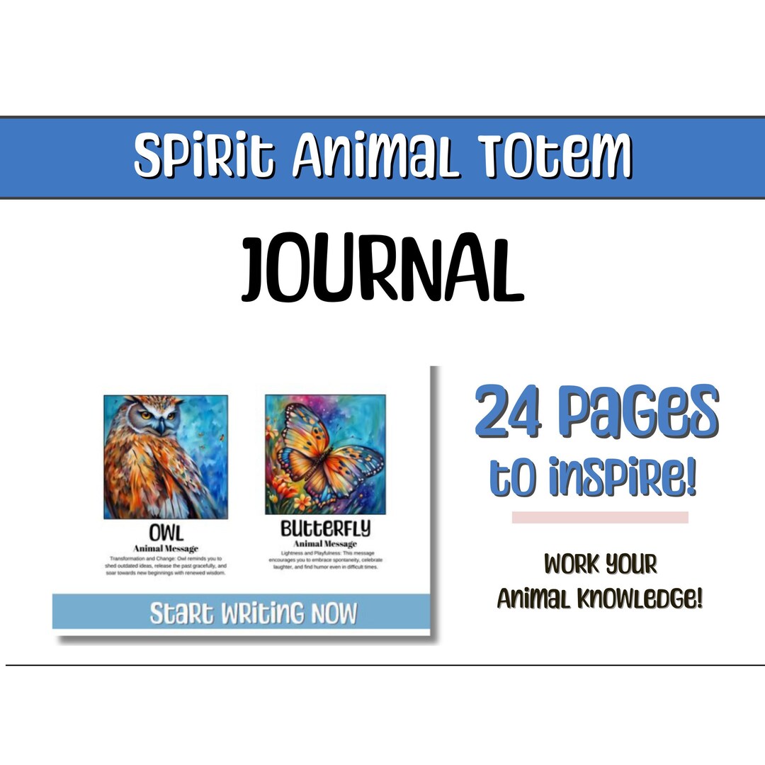 Animal Totems: Spirit Animal Journal for Self-discovery | Download Your ...