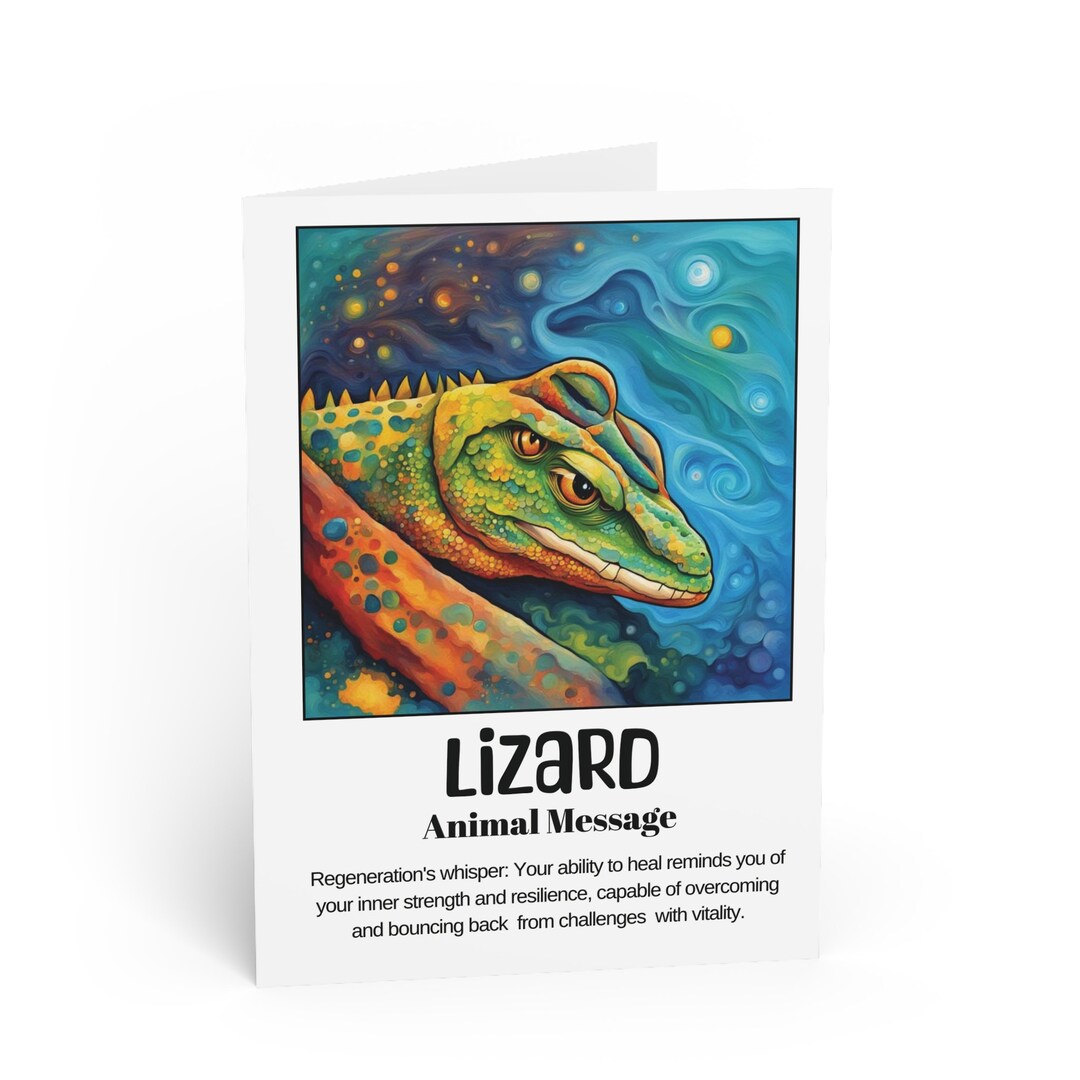Lizard Spirit-animal Totem Greeting Card, Spiritual, Metaphysical ...