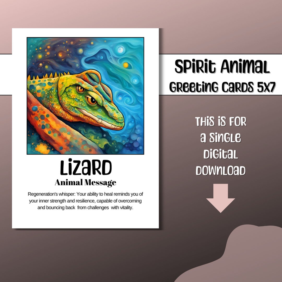 Spirit Animal LIZARD Totem: Unique Gift Card for a Special Friend ...