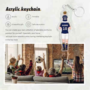 Daddy's Team Keychain for Dad, Custom Car Hanger,acrylic Football Team ...