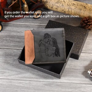 Personalized Mens Wallet & Keychain,custom Engraved Photo Keychain and Leather Wallet Set, Papa ...