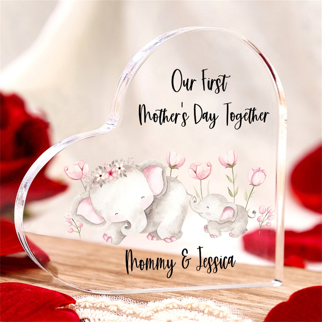 Our First Mother's Day Together Acrylic Keepsake Block Gift for New Mum ...