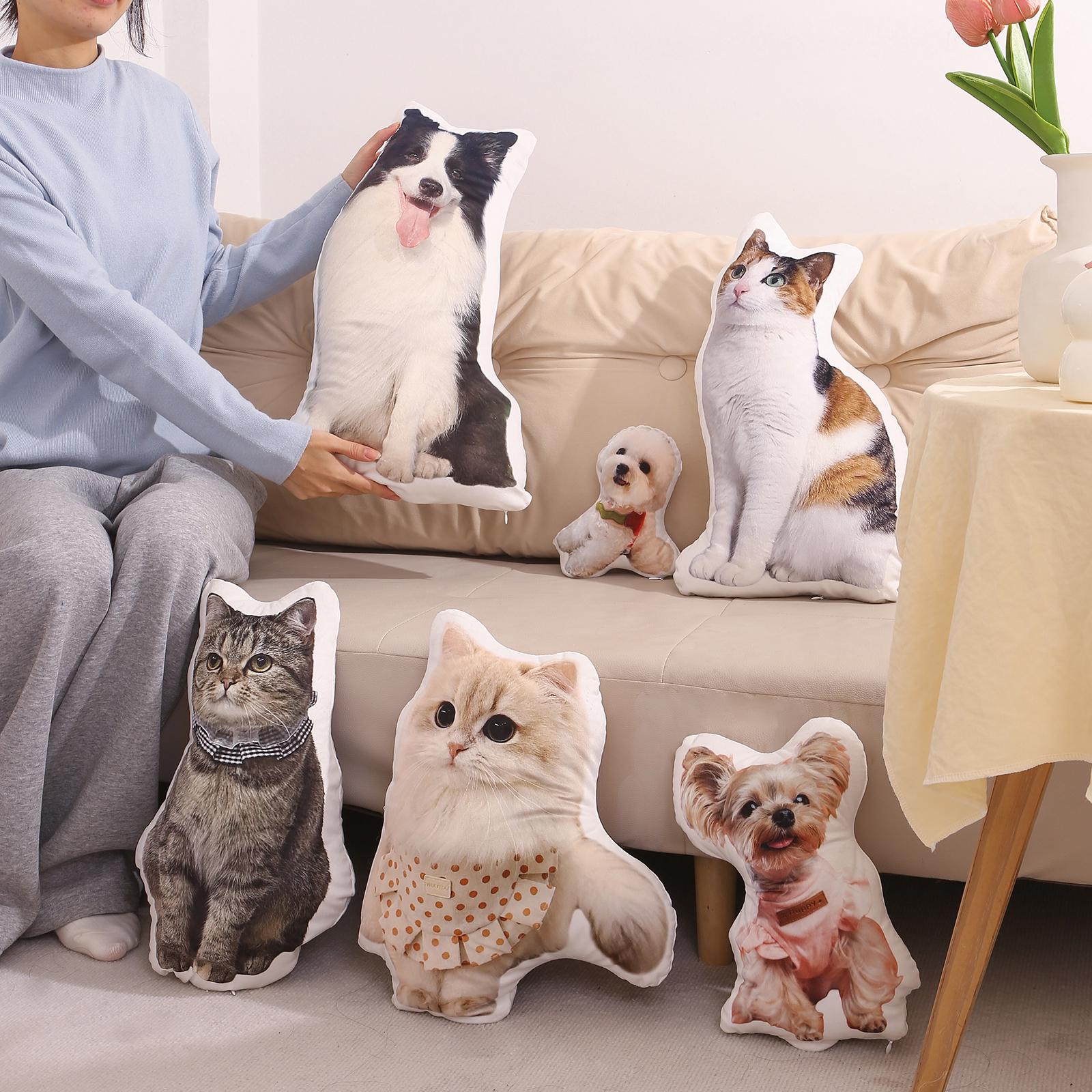 Custom 3D Pet Pillow From Photo, Personalized Dog/cat Shaped Pillow,dog ...