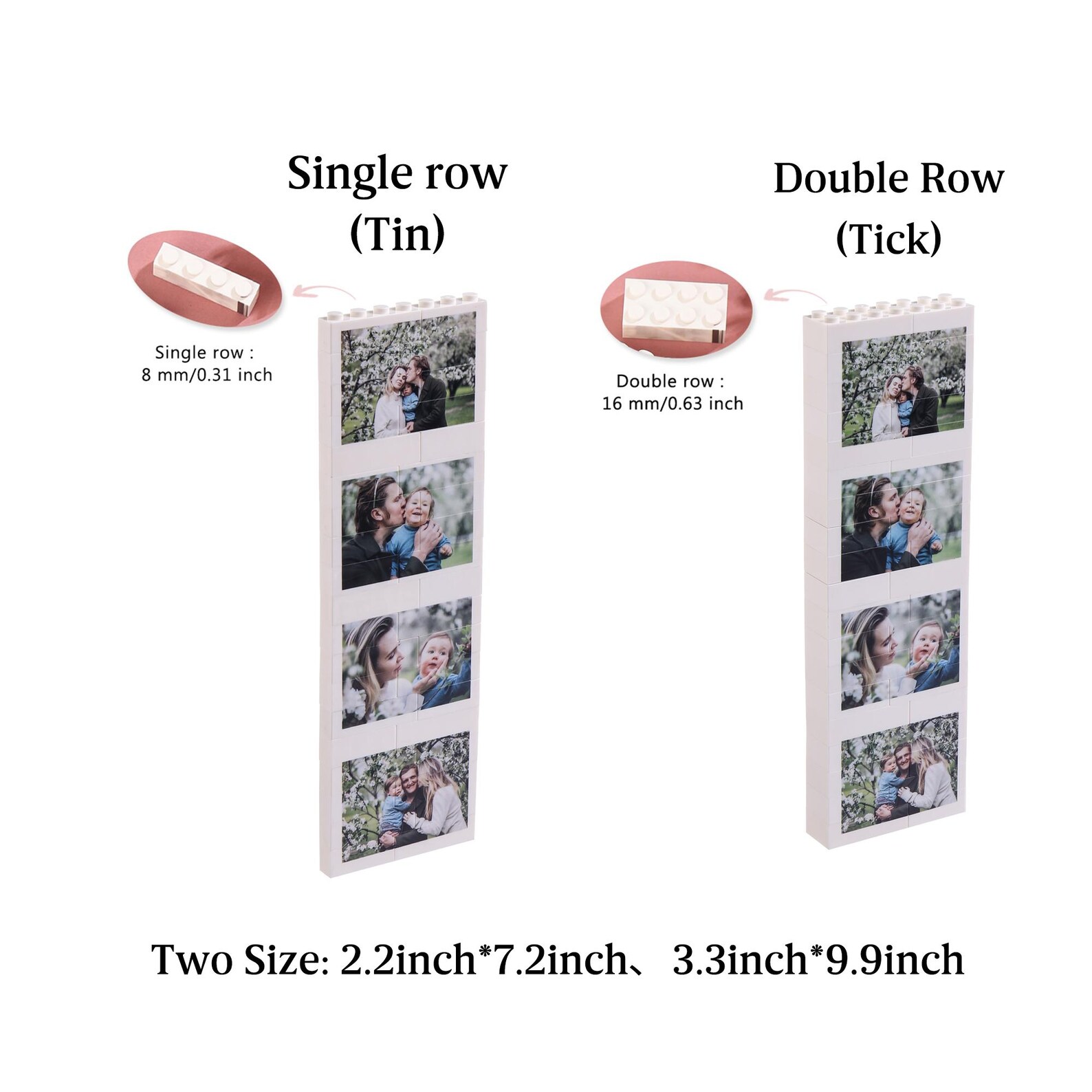 Personalized Custom Photo Rectangle Building Block With Stand, Jigsaw ...