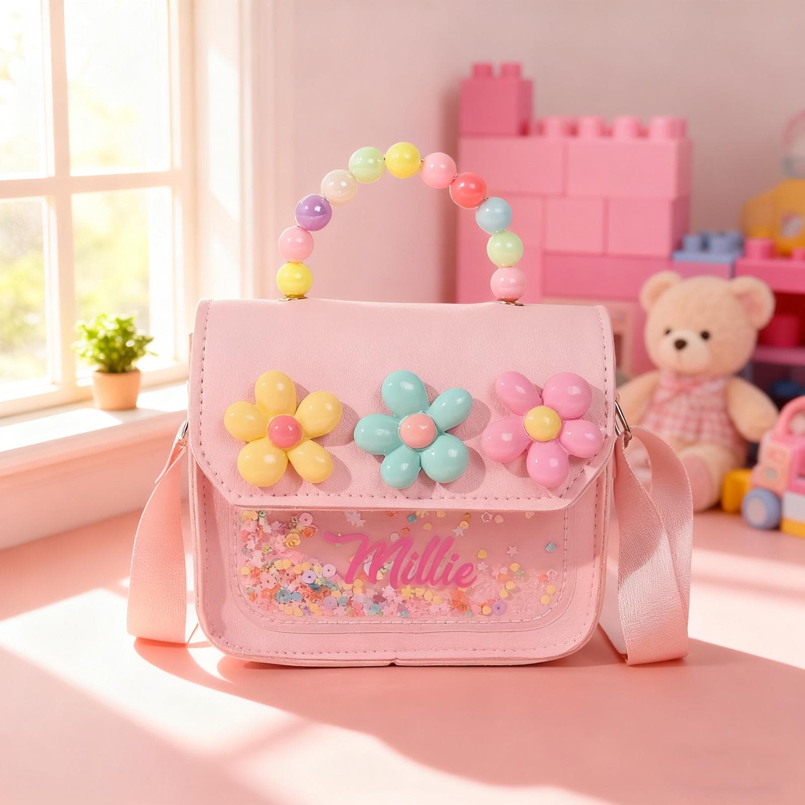 Personalized Little Girl Crossbody Bag | Custom Name Kids Purse ...