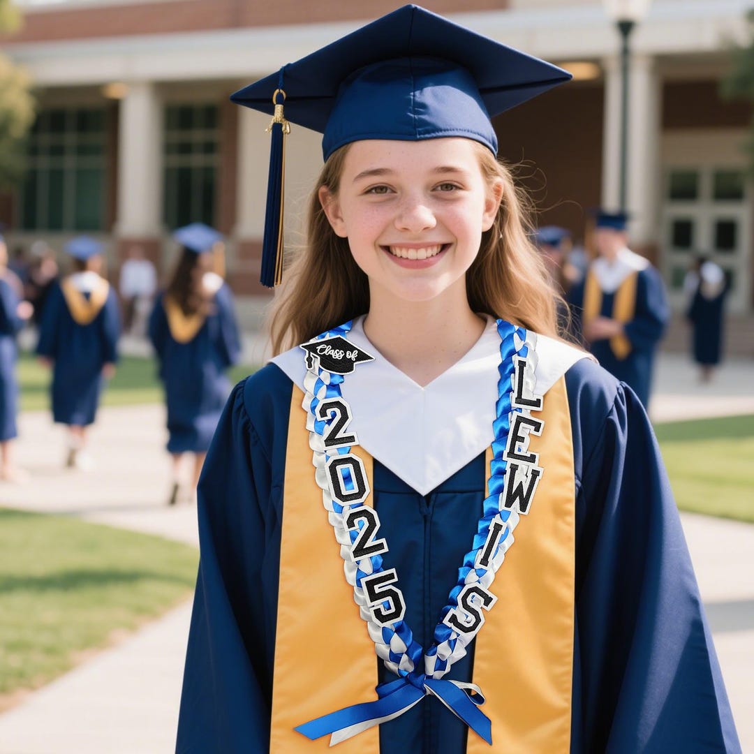 Personalized Graduation Lei 2025,class of 2025 Graduation Lei ...