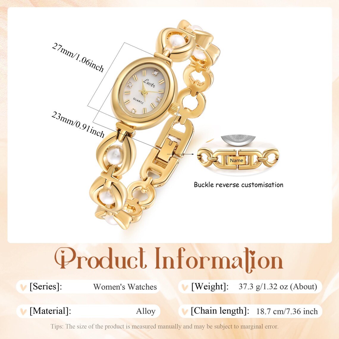 Women's Pearl Watch,custom Pearl Gold Watch With Name,freshwater Pearl ...