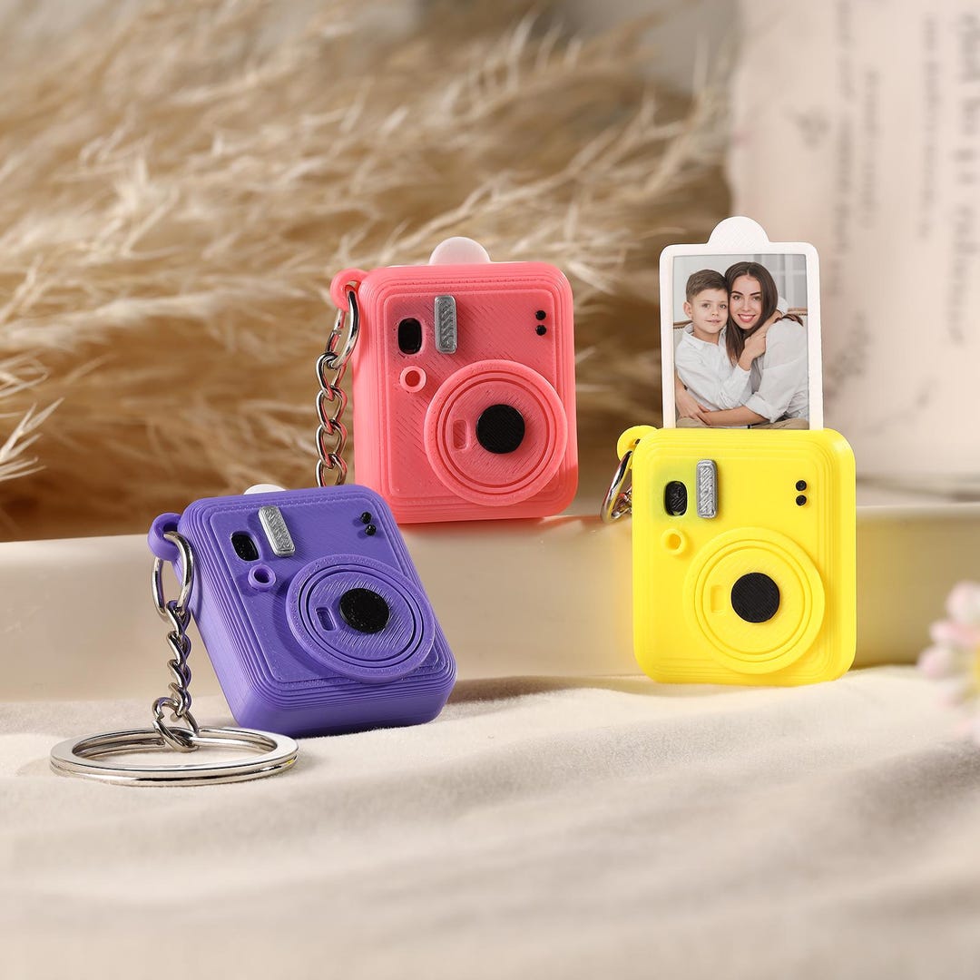 Custom Photo Keychain – Mini Camera Keychain, Personalized Picture ...