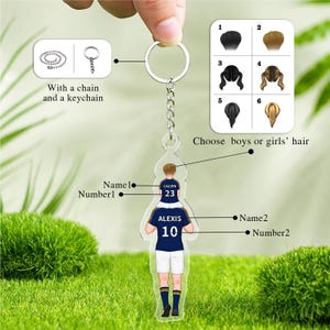 Daddy's Team Keychain for Dad, Custom Car Hanger,acrylic Football Team ...