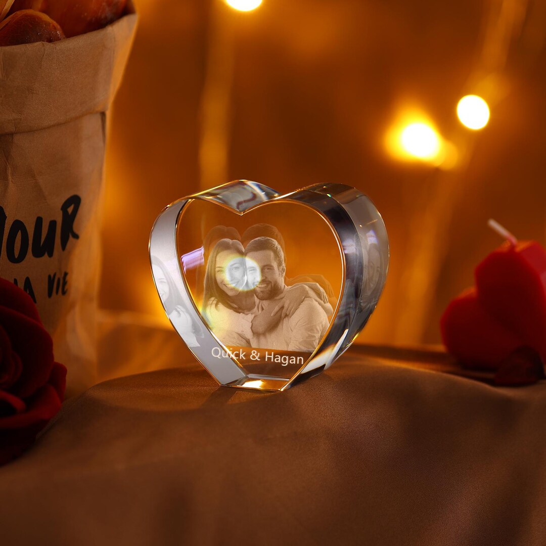 3D Crystal Photo Portrait Personalized With Your Photo, Customized ...
