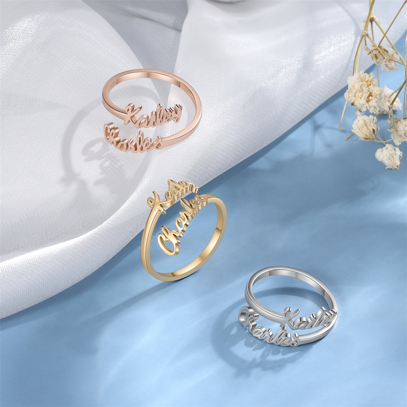 Birth Flower Ring, Adjustable Ring, Birth Flower Jewelry, Birth Month ...