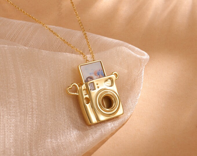 Gold Tiny Camera Necklace • Camera Necklace •birthday Gift • Bridesmaid ...