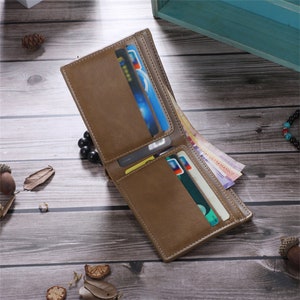 Personalized Photo Engraved Leather Wallet for Dad, Custom Dad Wallet ...