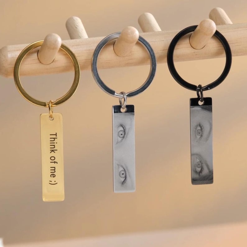 Custom Engraved Eyes Photo Keychain,human Eyes Keychain,engraved Eyes ...