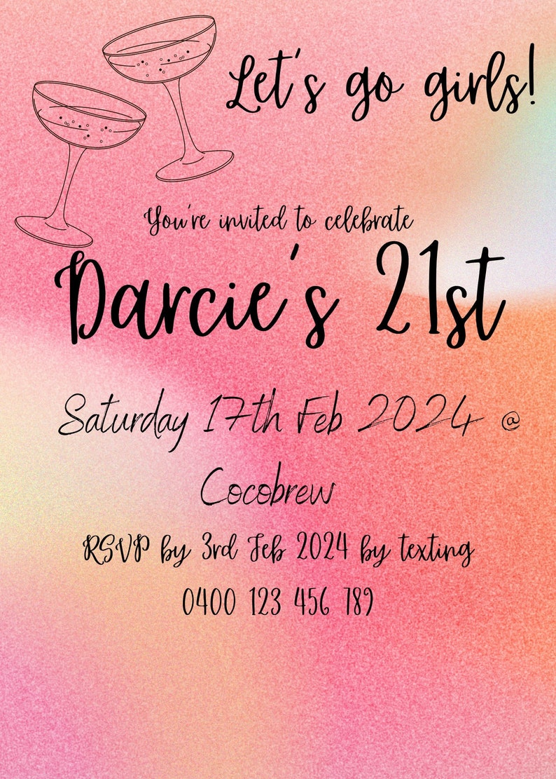 Womens Birthday Party Invitation - Etsy