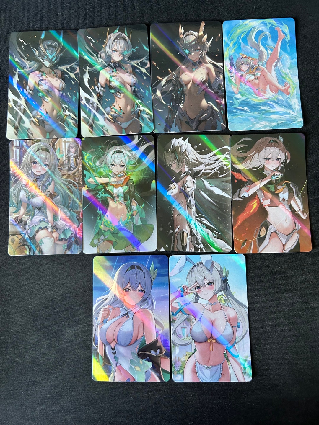 Honkai Star Rail Holographic Cards Firefly Sexy Swimsuit Bunnysuit Card Collectible Sleeved 10 ...
