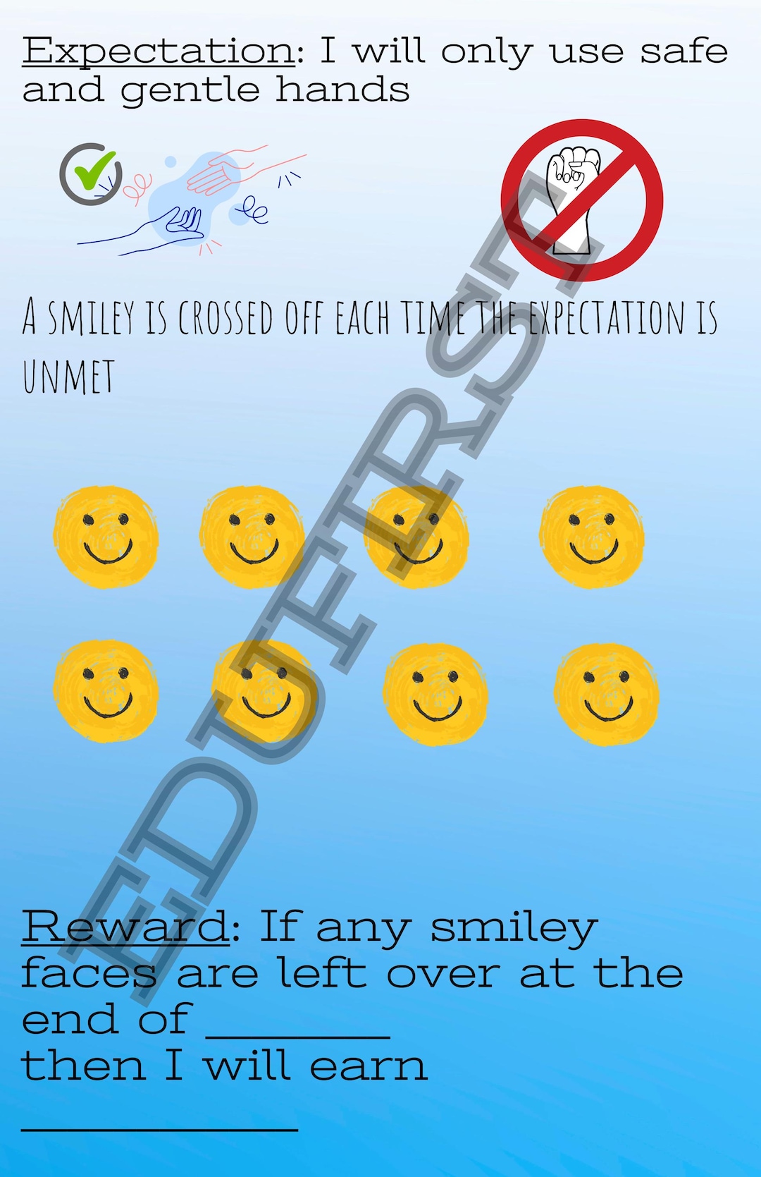 Response Cost Behavior Modification Tool | Editable Printable - Etsy