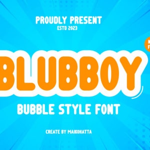 Blubboy Font, Modern Classic Font, Handwritten Font, Personal Display ...