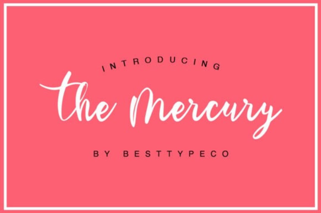 The Mercury Font, Casual Font, Cricut Fonts, Calligraphy Font, Modern Font, Fonts for Crafts ...