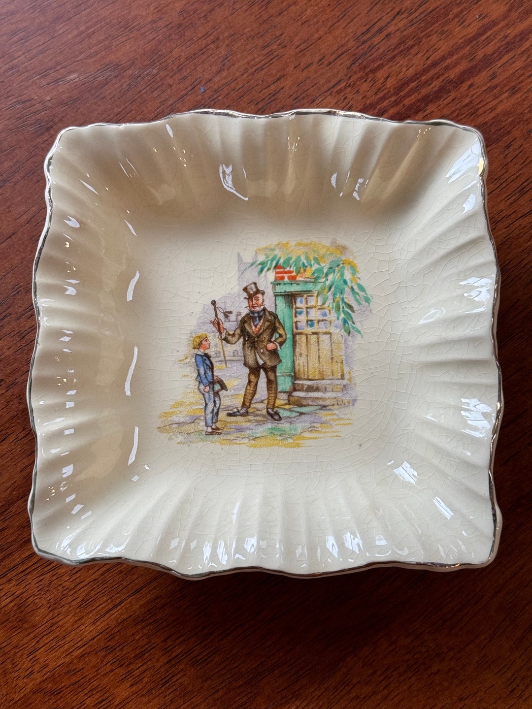 Vintage J&G Meakin Sunshine England Square Pin Dish David Copperfield ...