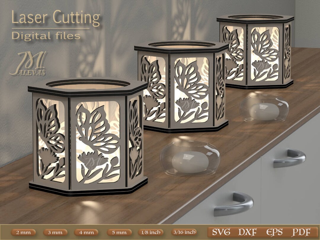 Wooden Butterfly Lantern Laser Cut, Files for Wood Laser Cutting ...