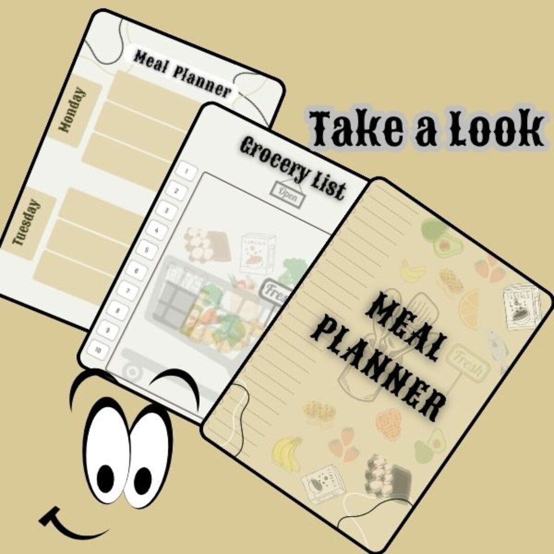 Digital Meal Planner,weekly Meal Planner Ipad,grocery List,goodnotes ...