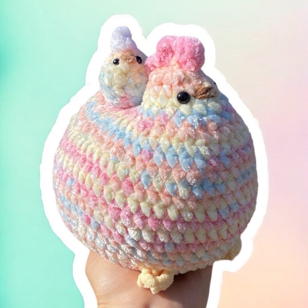 Beginner Crochet Pattern Chicken Plush Toy Hen Baby Chick Amigurumi ...