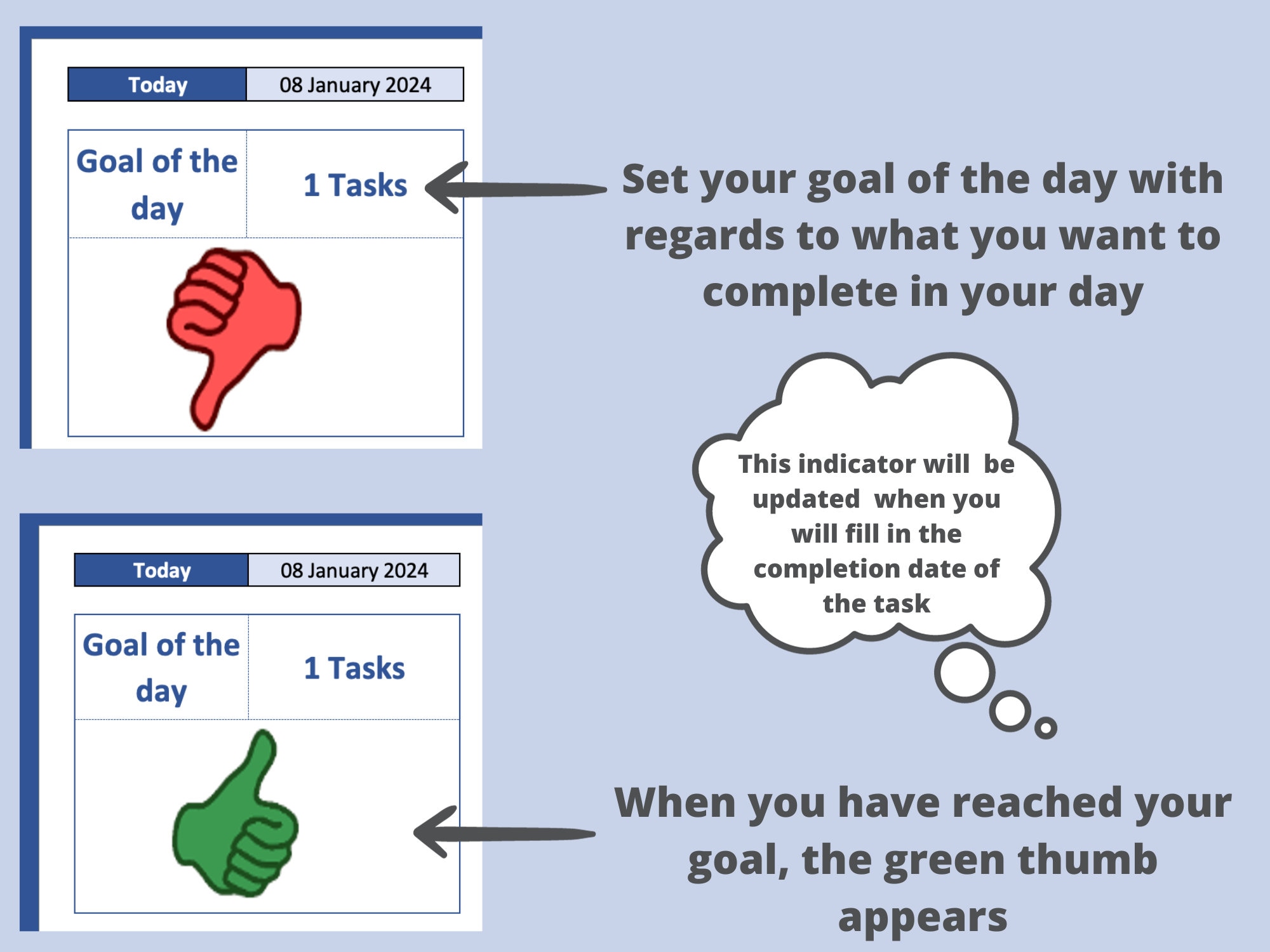 To Do List Tasks Tracker Blue Version Excel Template - Etsy