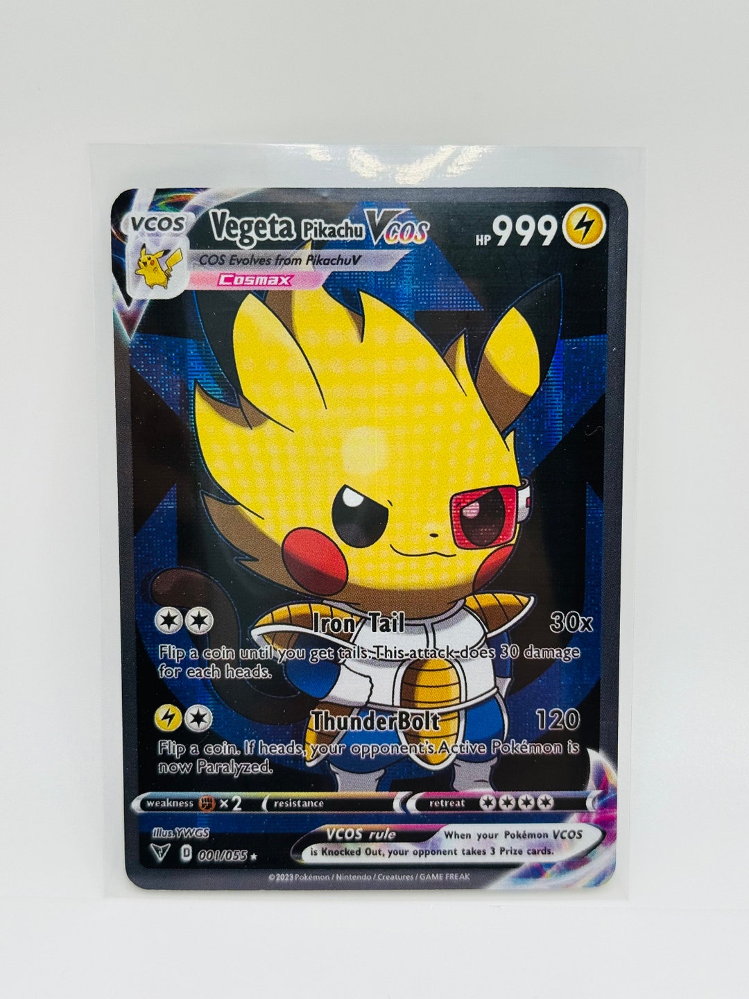 Pokemon Pikachu Vegeta Cosplay Holo Card - Etsy