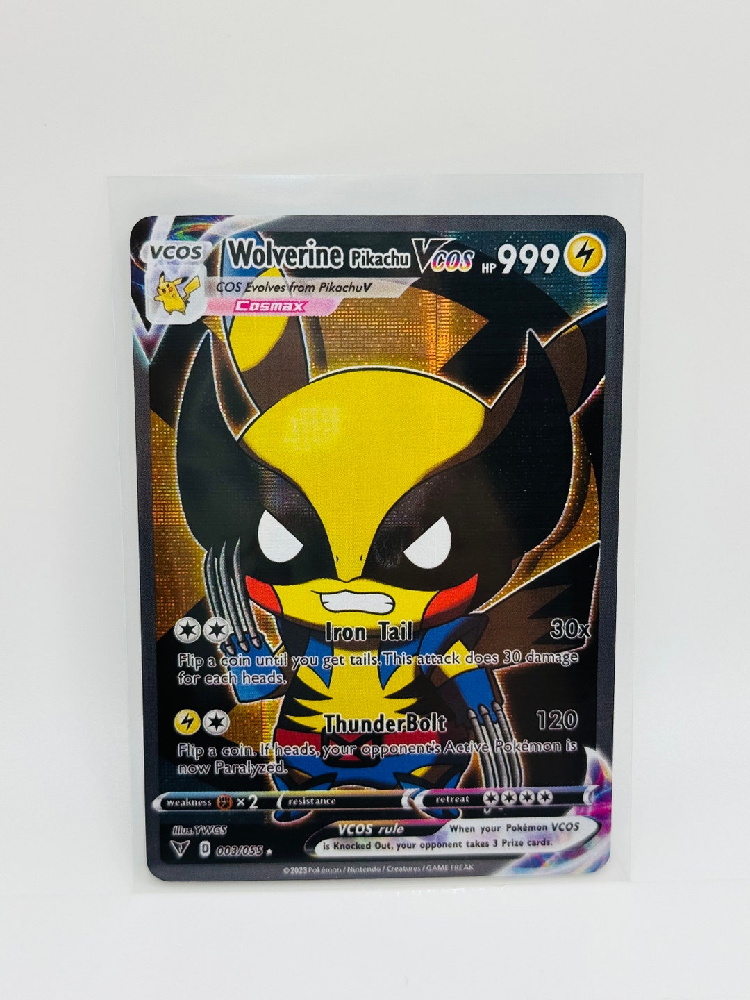 Pokemon Pikachu Wolverine Cosplay Holo Card - Etsy