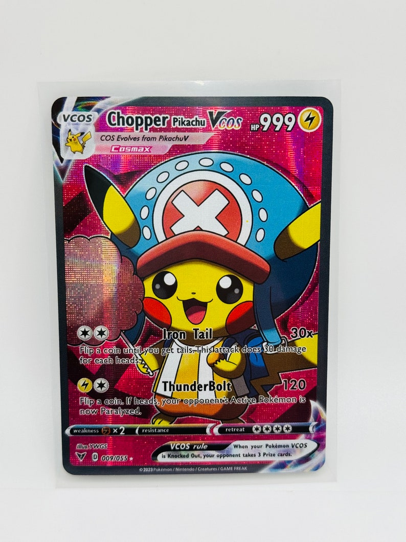 Pokemon Pikachu Chopper Cosplay Holo Card - Etsy