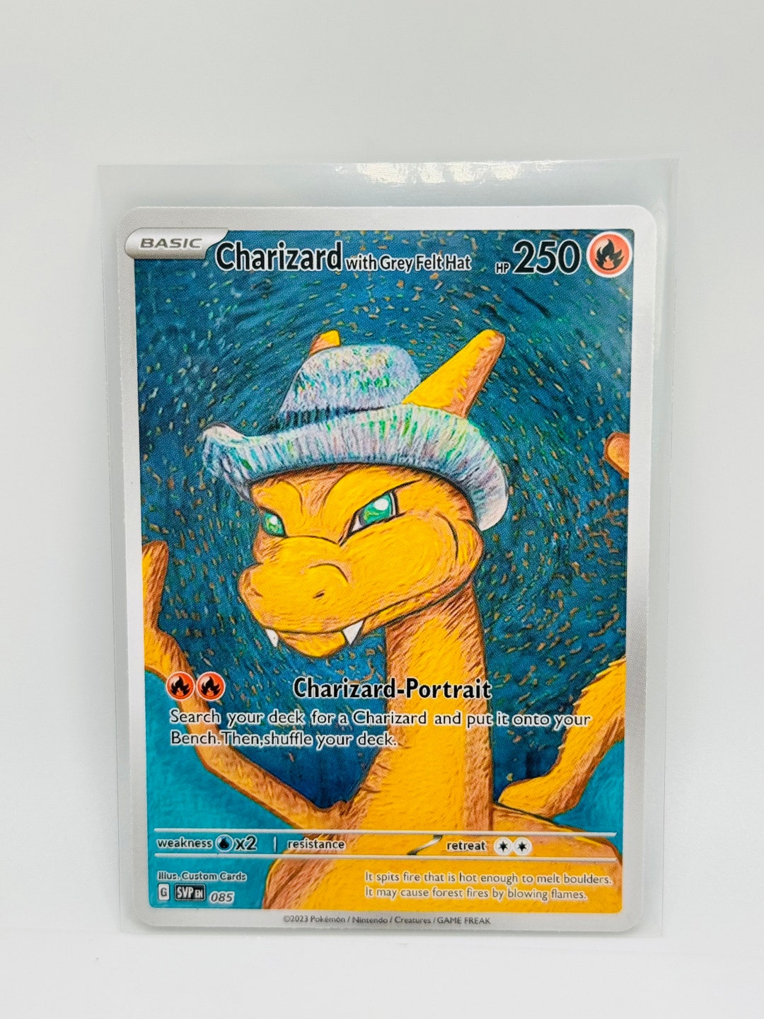 Pokemon Charizard With Grey Felt Hat Fan Art - Etsy