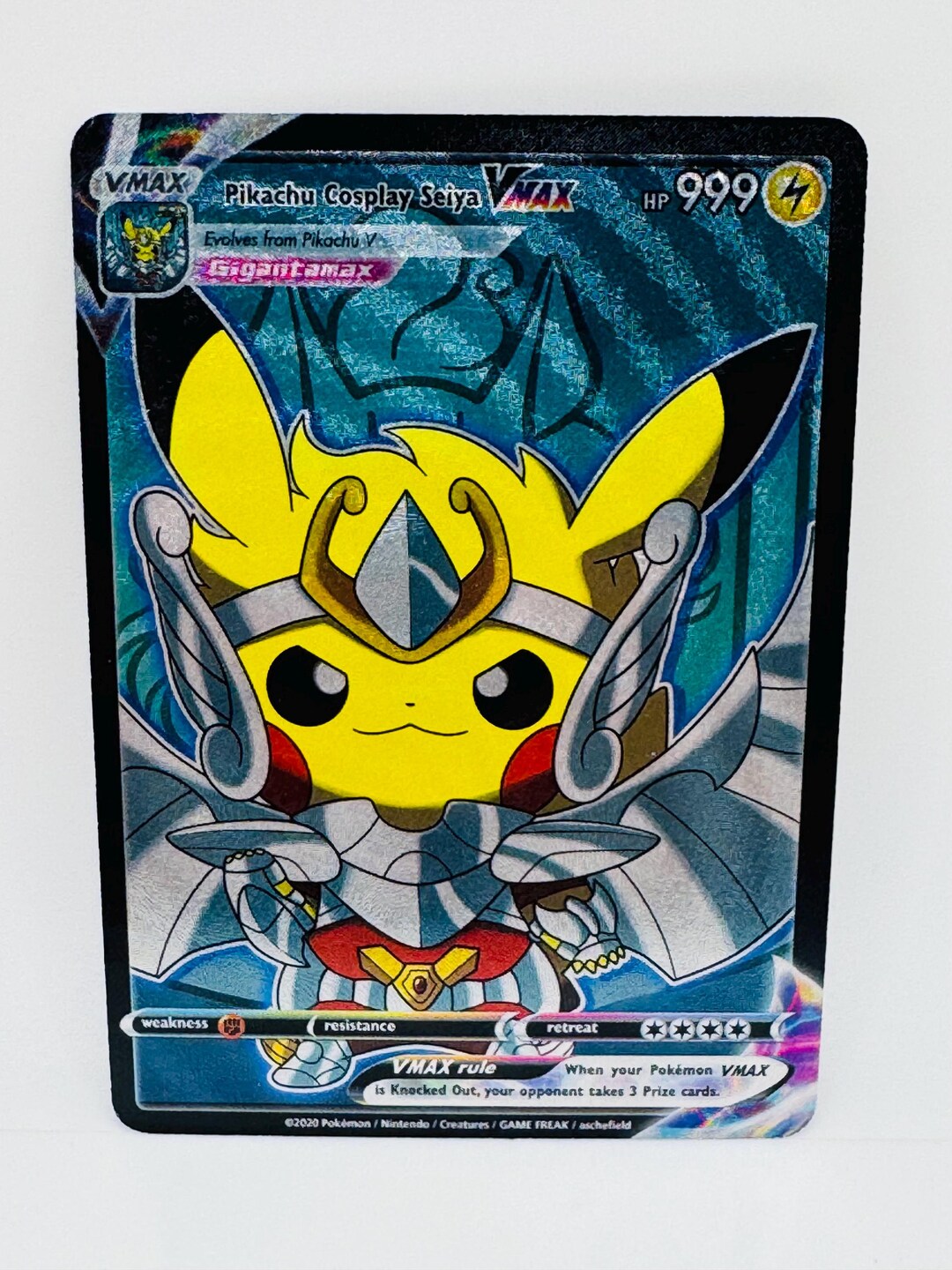 Pokemon Pikachu Anime Cosplay #39 DIY Kawaii Doujin Holo Custom Card - Etsy